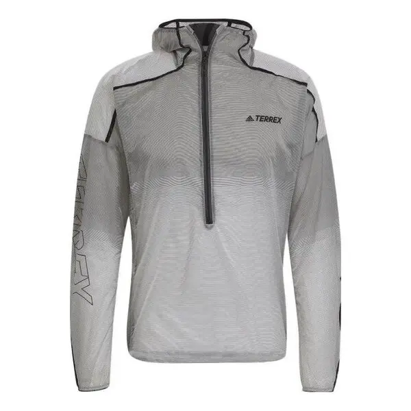 Adidas Hooded Half-zip Windbreaker Jacket - Multi-color