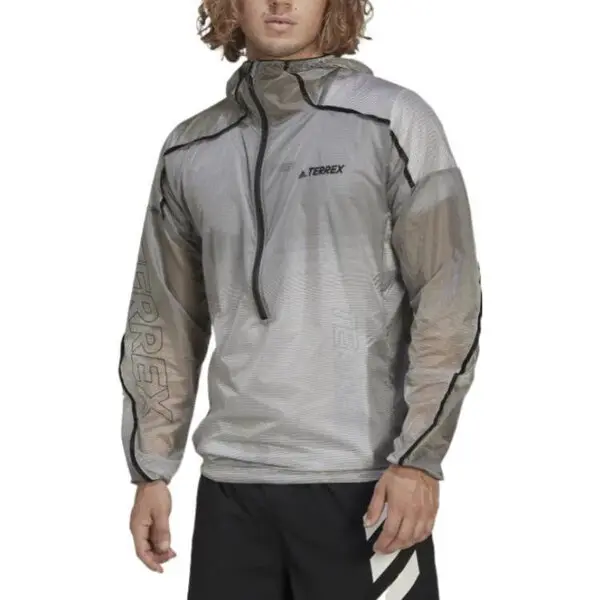 Adidas Hooded Half-zip Windbreaker Jacket - Multi-color