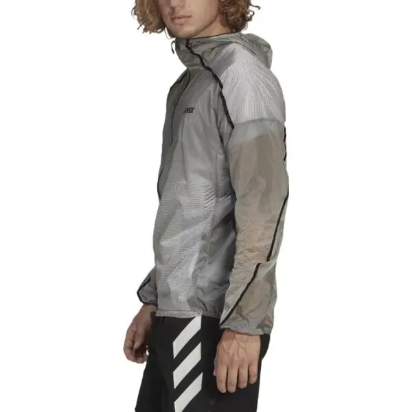 Adidas Hooded Half-zip Windbreaker Jacket - Multi-color
