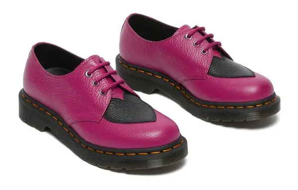 Dr. Martens 1461 Leather Lace-up Shoes - Purplered/black