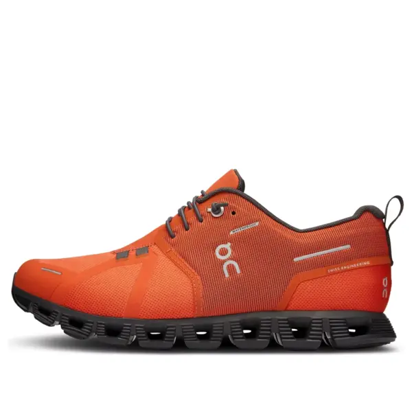 On Cloud Waterproof Athletic Shoes - Flame/eclipse