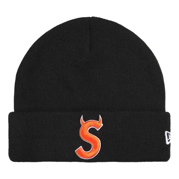 Supreme X New Era Ss26 Devil S Logo Beanie - Black