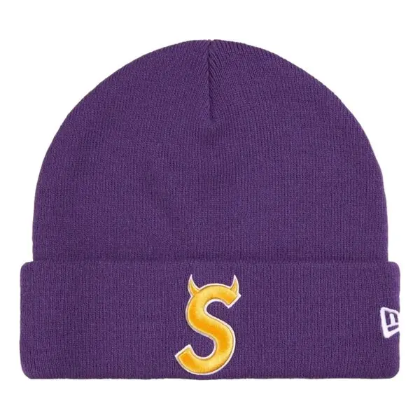 Supreme X New Era Ss26 Devil S Logo Beanie - Purple
