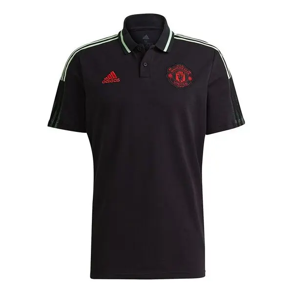 Adidas Mufc Polo Manchester United Football Polo Shirt - Black