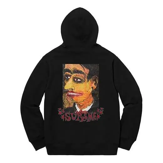 Supreme Fw18 Portrait Hooded Sweatshirt - Black