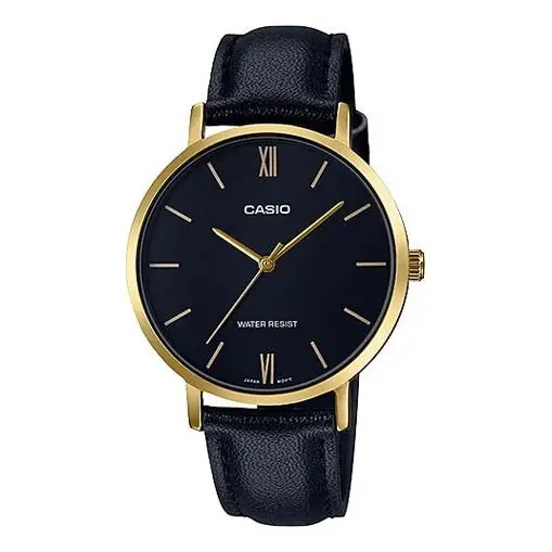 Casio Gold And Black Analog Quartz Watch - Dark Blue