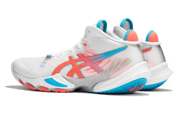 Asics Metarise Volleyball High-top Sneakers - White/blue/red