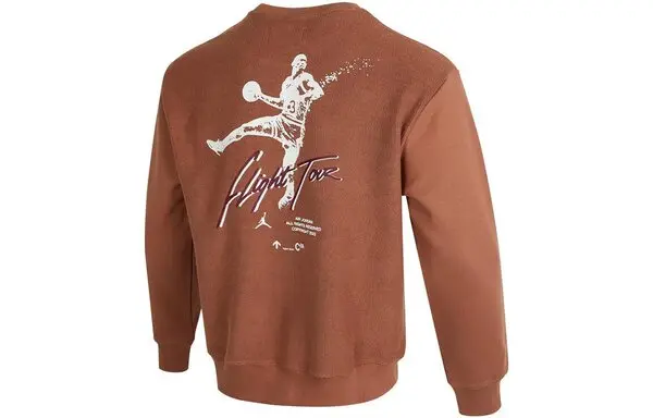 JORDAN Air Flight Heritage Crew Sweatshirt - Brown