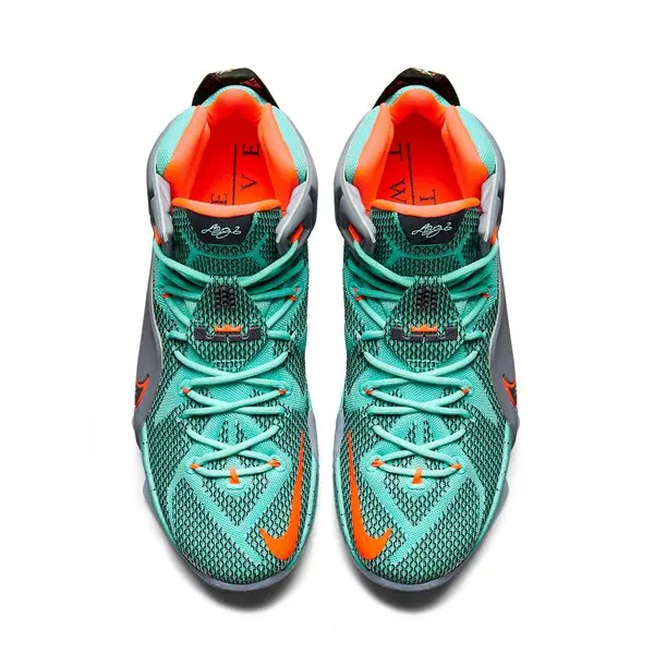 Nike Lebron 12 'nsrl' High Top Basketball Shoes - Green/black/grey
