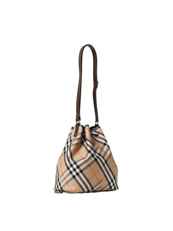 Burberry Vintage Check Coated Cotton Bucket Bag