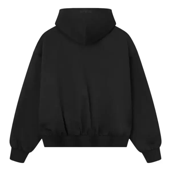 Fear Of God Poly Twill Bomber Hoodie - Jet Black