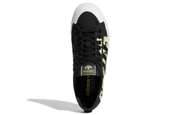 Adidas Nizza Low Top Sneakers With Graphic Detailing - Black