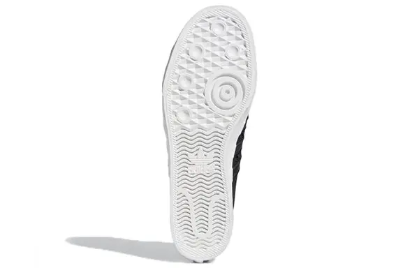 Adidas Nizza Low Top Sneakers With Graphic Detailing - Black