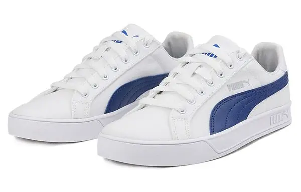 PUMA Smash Vulc Canvas Low Top Sneakers - Blue