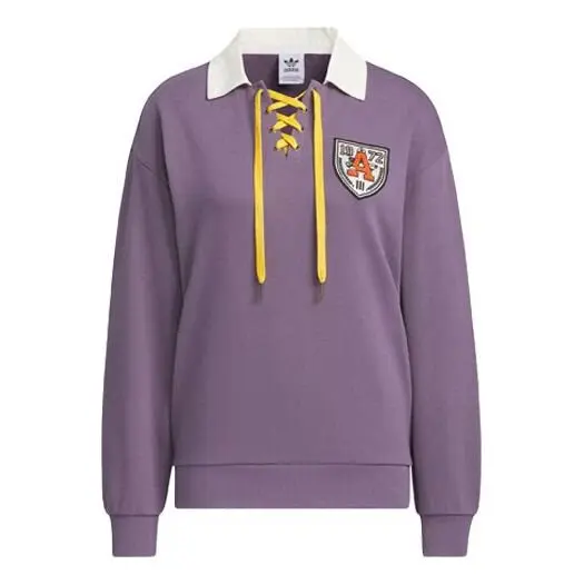 Adidas Originals Lace-up Polo Crew - Purple/blue