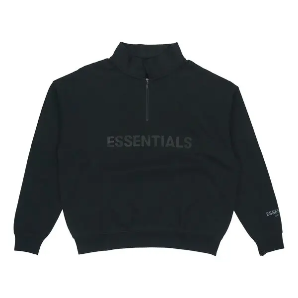 Fear Of God Fw20 Half Zip Sweatshirt - Black