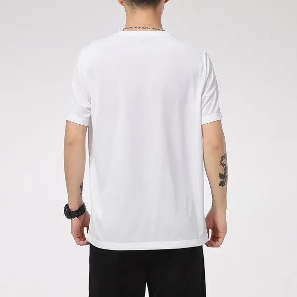 PUMA Large Logo Printing Sports Round Neck Short Sleeve - White