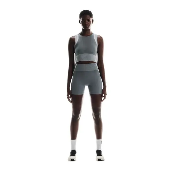 On Studio Knit Cycling Shorts - Rock/glacier