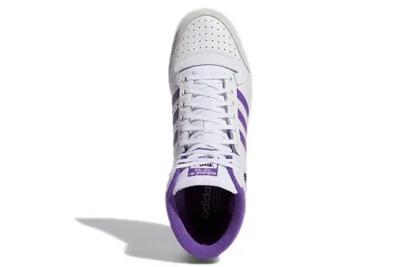 Adidas Top Ten High Top Sneakers - White/purple