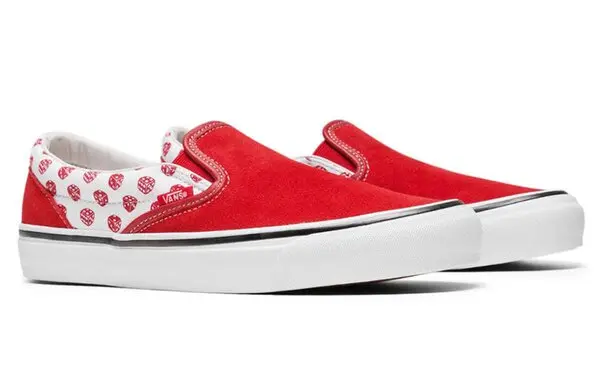 VANS X Bodega Slip-on Lx 'dice' Casual Shoes - Red/white