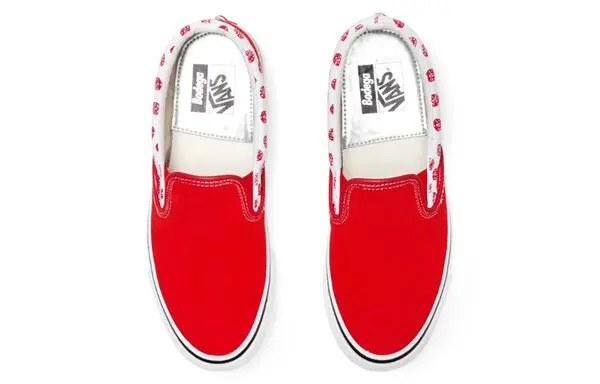 VANS X Bodega Slip-on Lx 'dice' Casual Shoes - Red/white