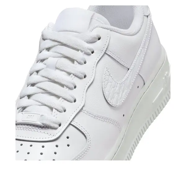Nike Force 1 Low Pebble Croc Sneakers - White/neutral Grey