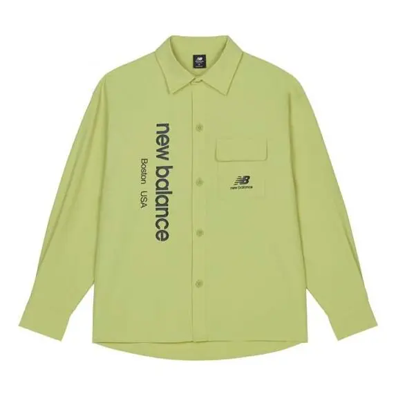 NEW BALANCE Logo Shirt Asia Sizing 'grass Green - Grass Green/black