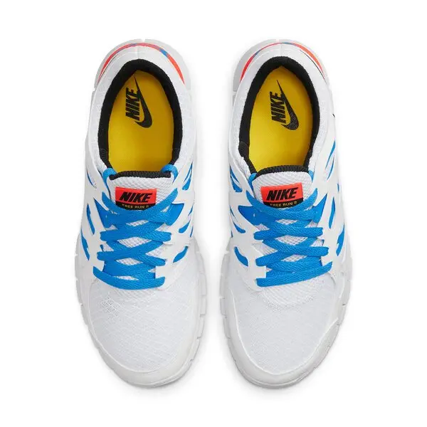 Nike Free Run 2 Athletic Sneakers - White/blue/red