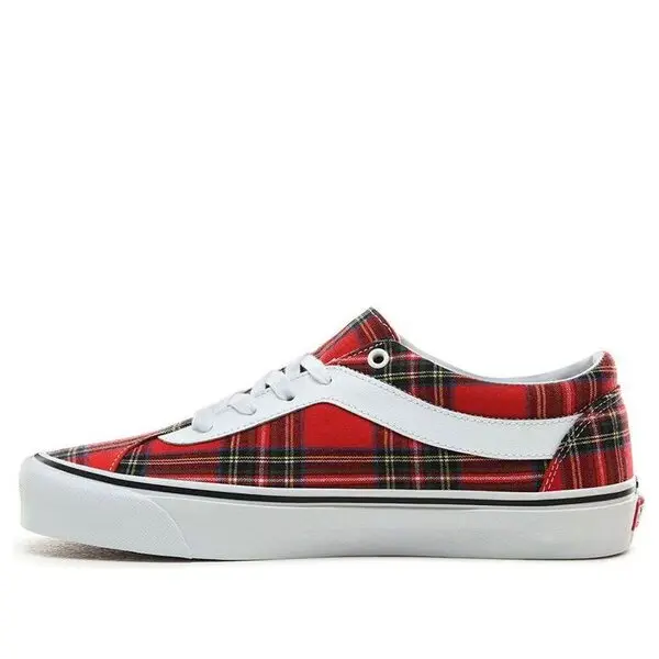 VANS Bold Ni Sneakers With Tartan Print - Red/white