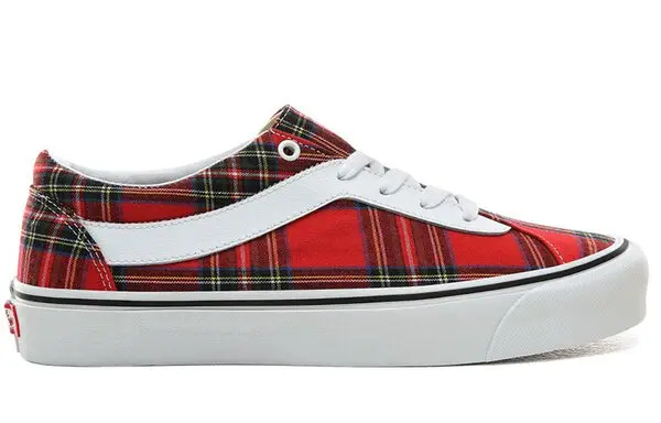 VANS Bold Ni Sneakers With Tartan Print - Red/white