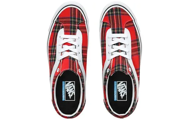 VANS Bold Ni Sneakers With Tartan Print - Red/white