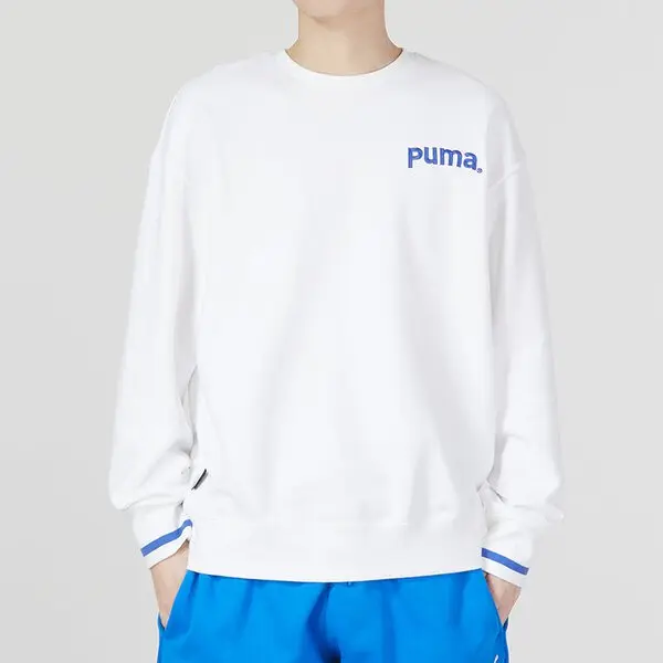 PUMA Team Crew Tr Logo Long Sleeve Sweater
