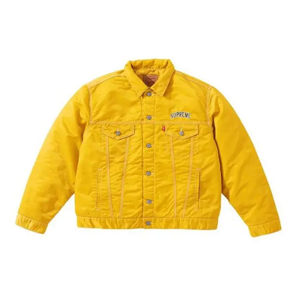 Supreme X Levi's Nylon Trucker Jacket - Yellow