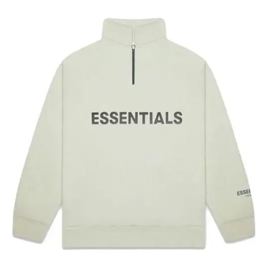 Fear Of God Fw20 Half Zip Sweatshirt 'sage - Green