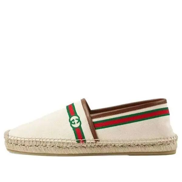 Gucci Embroidered Espadrilles 'interlocking G - White