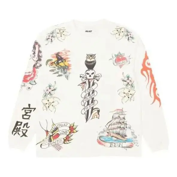 PALACE Long Sleeve Printed T-shirt - White