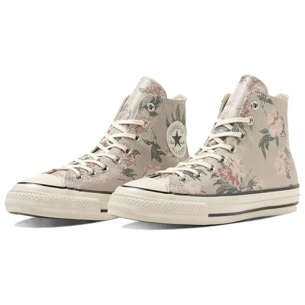 CONVERSE Chuck Taylor All Star High Top Floral Sneakers - Tan/white
