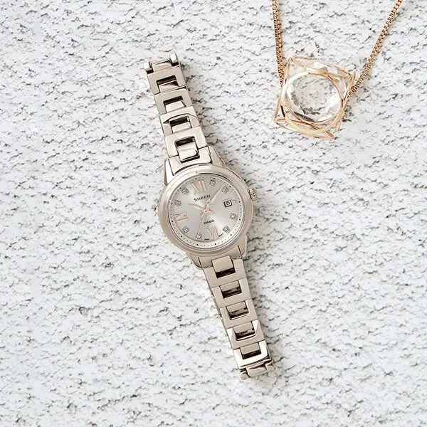 Casio Sheen Analog Quartz Watch With Sapphire Crystal - White