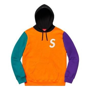 Supreme Ss19 Colorblocked Hooded Sweatshirt - Orange