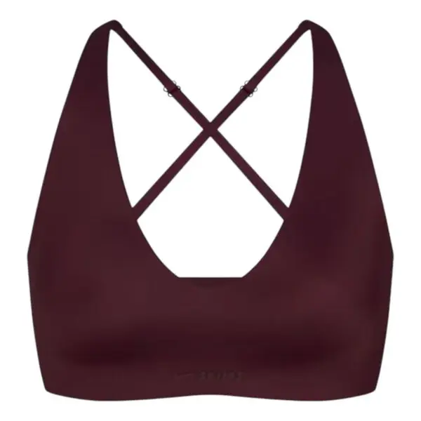 Nike X Skims Shine V-neck Bra - Currant