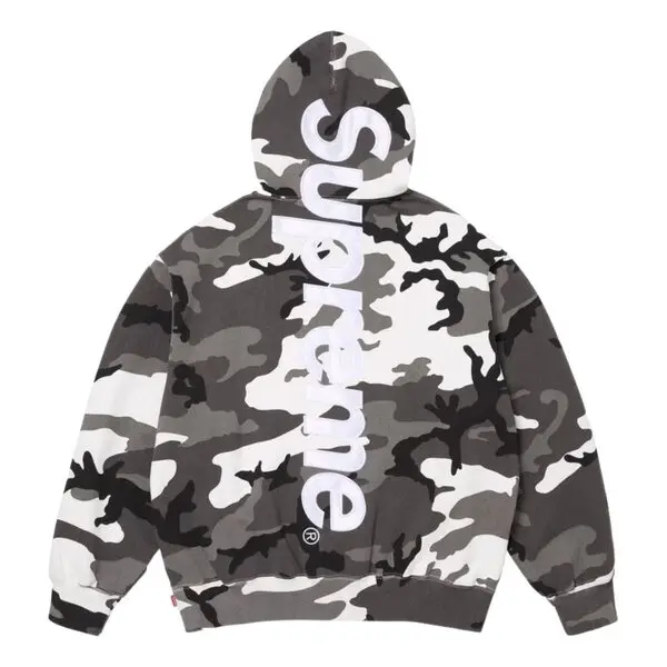 Supreme Satin Appliqué Hooded Sweatshirt - Snow Camo