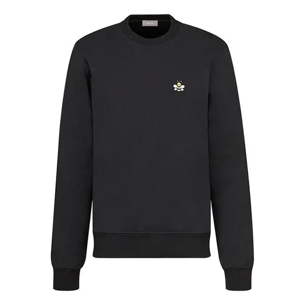 Dior Small Bee Embroidered Pullover - Black