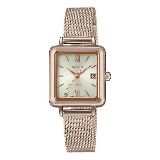 Casio Sheen Solar Powered Analog Watch - Rose Gold