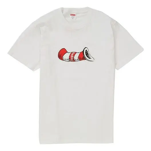 Supreme Fw18 Cat In The Hat Tee - White