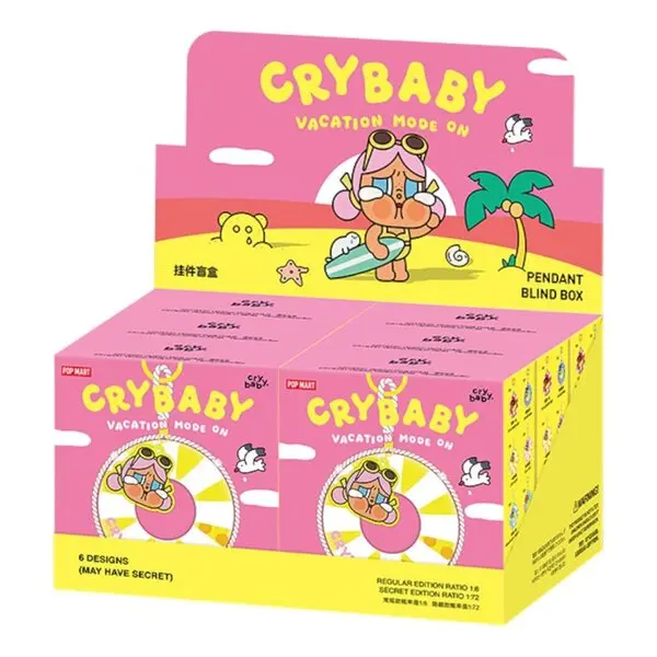 POP MART Crybaby Vacation Mode On Series Pendant Sealed Cases - Multi-color