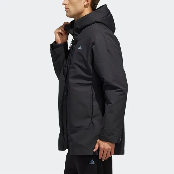 Adidas Loose Fit Casual Jacket With Buckle Detail - Black