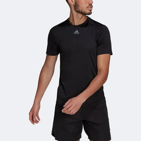 Adidas Solid Color Logo Sports Gym T-shirt - Multi-color