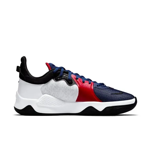 Nike Pg 5 "white University Red" Sneakers - Blue/red/black