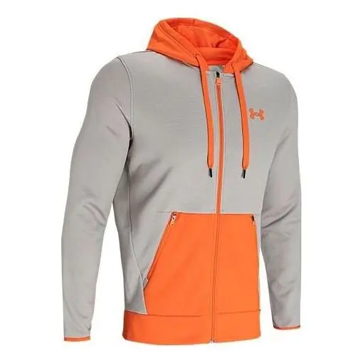 Under Armour Fleece Textured Full Zip Hoodie - Orange/brown