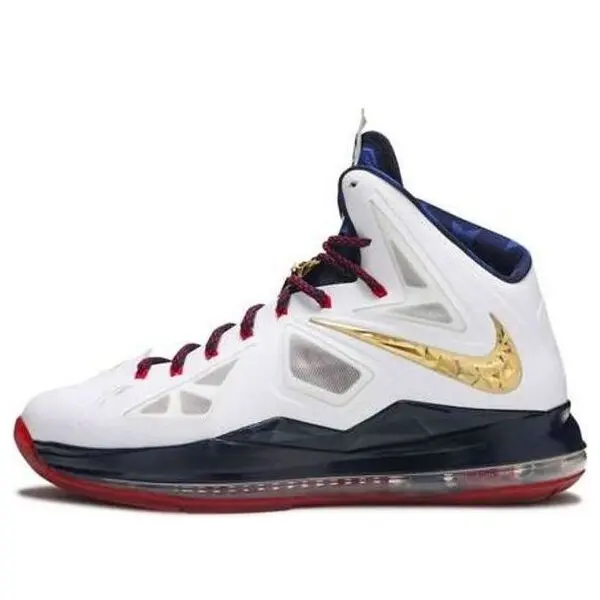 Nike Lebron 10+ Sport Pack Basketball Sneakers - White/goldyellowgold/black